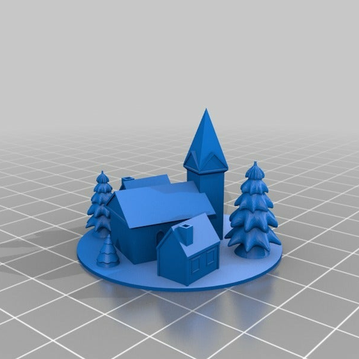 🎄 Christmas X-mas Winter Sceneries for LED Tealight・Free STL File for ...