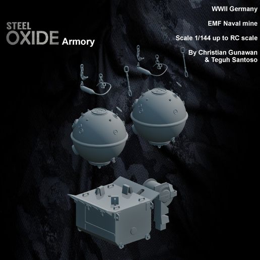 🇩🇪 WWII German EMF Naval mine・ STL File for 3D printing・Cults