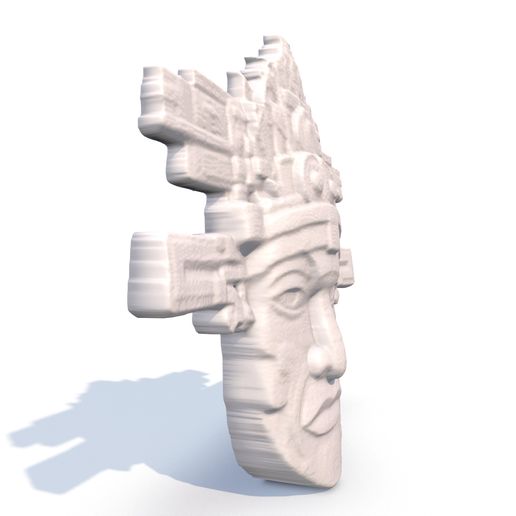 👾 Aztec mask no.1・ STL File for 3D printing・Cults