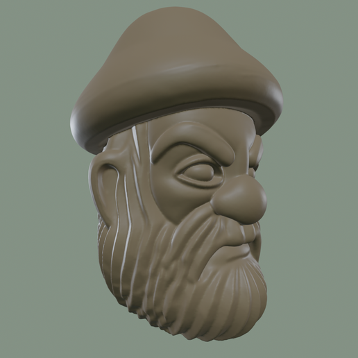 😡 Angry Mushroom Gnome – 3D Printable Fantasy Bust・Free STL File for 3D ...