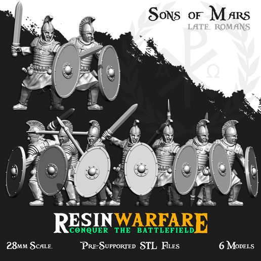 3D 文件 Late Palatini, L. Segmentata - Sons of Mars, Late Romans 🎲 ・可下载 ...