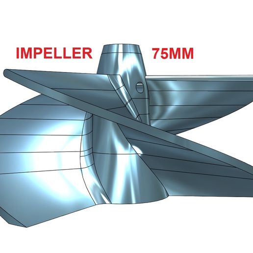🚁 3 BLADE IMPELLER FOR JET PUMP UNIT- 75MM・ STL File for ・Cults