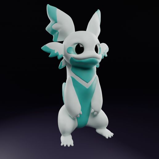 🦎 Axolotl・Free STL File for 3D printing・Cults