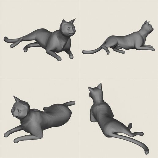 🐱 Cat Poses 3D Print Ready Collection・ 3D File for 3D printing・Cults