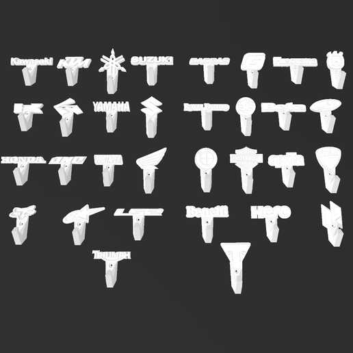 STL file Ultra Pack de 32 ganchos para perchero de marcas y piezas de ...