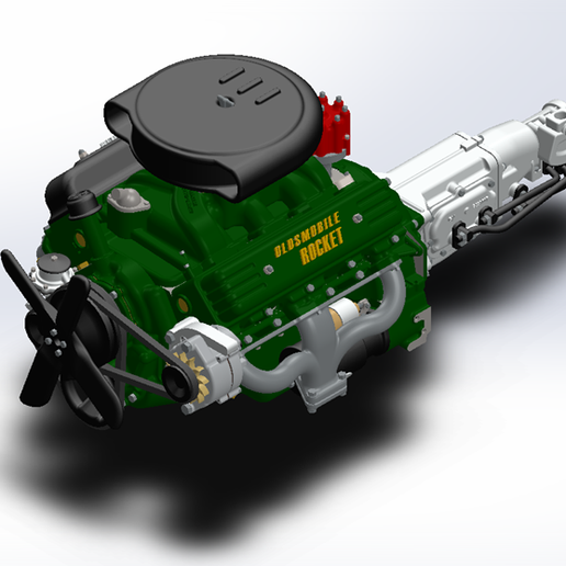 🚀 1/24 Scale Oldsmobile Rocket V8 'Weekend Wrencher' Upgrade File Pack ...