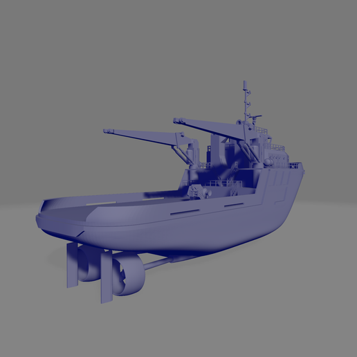 🛥️ Multipurpose tugboat miniature・ 3D File for ・Cults