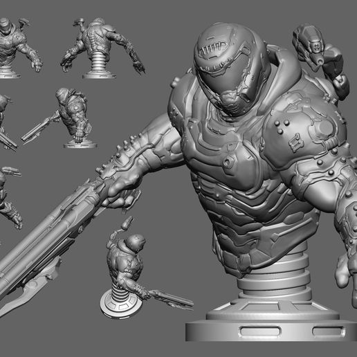👤 Doom Eternal - Bust・Free STL File for 3D printing・Cults