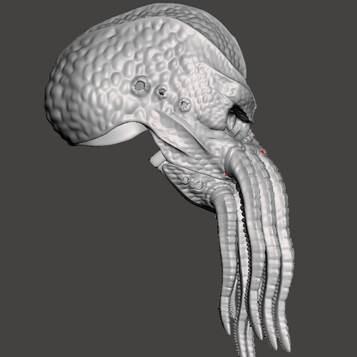 🐙 Kraken Moving Jaw mask・ OBJ File for 3D printing・Cults