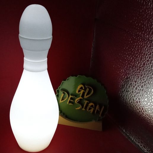 🎳 Bowling Pin Light・ STL File for 3D printing・Cults