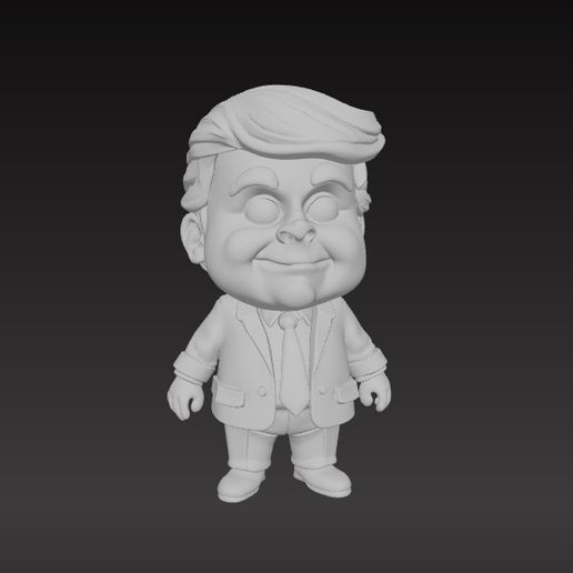 STL file donald trump chibi 🇷🇺 ・3D printing idea to download・Cults