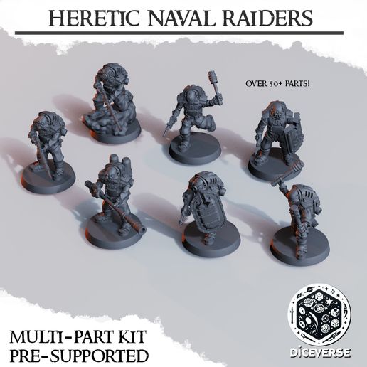 🦸 Heretic Naval Raiders・ 3D File for 3D printing・Cults