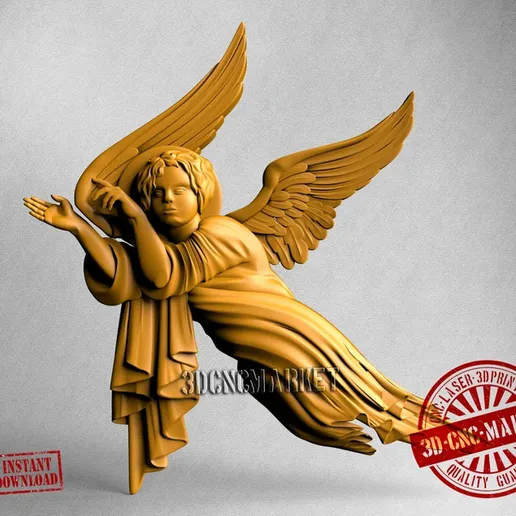 👶 Baby angel pendant jewelry STL, Baby angel pendant jewelry 3d figure ...