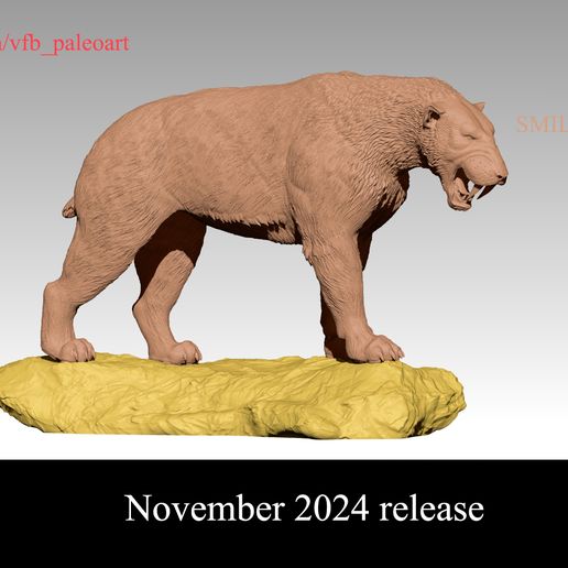 🗿 Smilodon populator for 3D printing・ 3D File for 3D printing・Cults