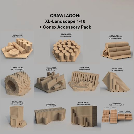 🪨 CRAWLAGON-XL: *XL - Landscape 1-10 + Conex Accessory Pack!* || RC ...