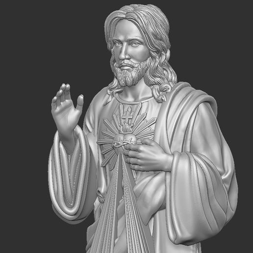 ️ Divine Mercy Jesus Statue 3D print model・ STL File for 3D printing・Cults