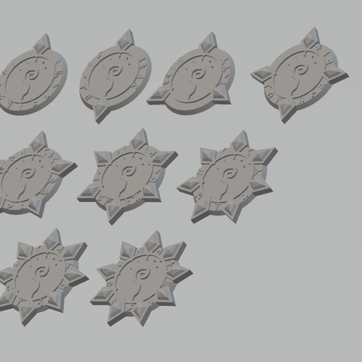 🎩 D&D - SPELL SLOT TOKENS - WIZARD - DWARVISH RUNES・Free 3D File for 3D ...