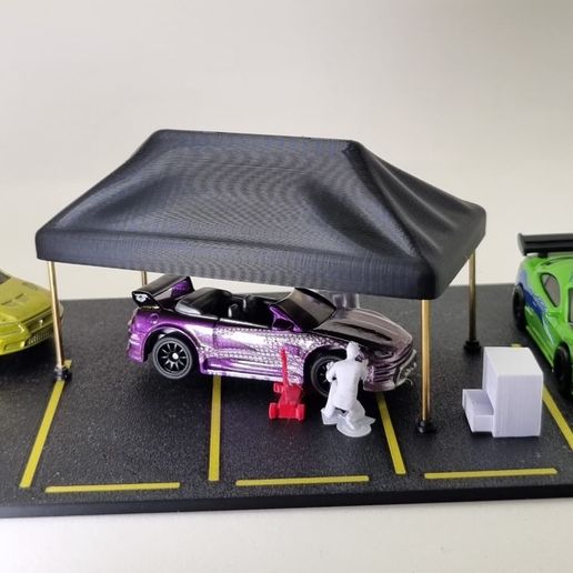⛺ 1:64 Paddock Tent inspired by Mini GT – Realistic Fabric Style・ STL ...
