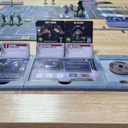 ♟ Aliens board game card holder, AGDITC・ STL File for 3D printing・Cults
