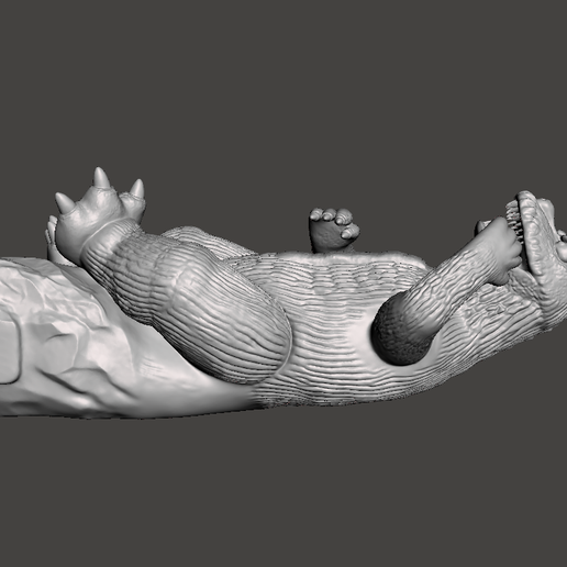 🪨 CLASSIC RETRO GODZILLA SIT ON A ROCK FAN ART STYLE・ OBJ File for 3D ...