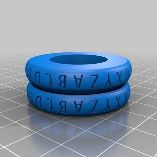 💍 Caesar Cipher Decoder Ring Rounded・gratis archivo 3D para ・Cults