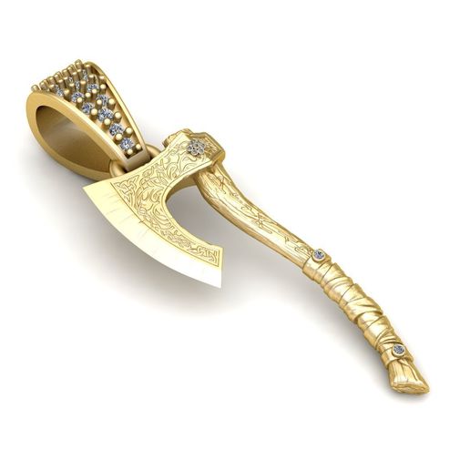 STL file AXE DIAMOND PENDANT 3D PRINTABLE MODEL 🪓 (OBJ)・3D printing ...