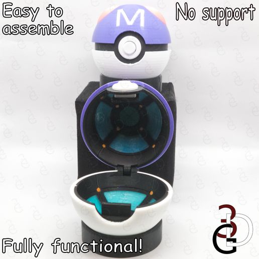 🐉 Functional Masterball Fully Detailed・Free STL File for 3D printing・Cults