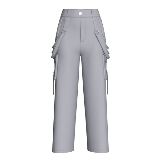 👗 Girls Techwear Strap Detail Cargo Pant | Marvelous / Clo3d / obj ...