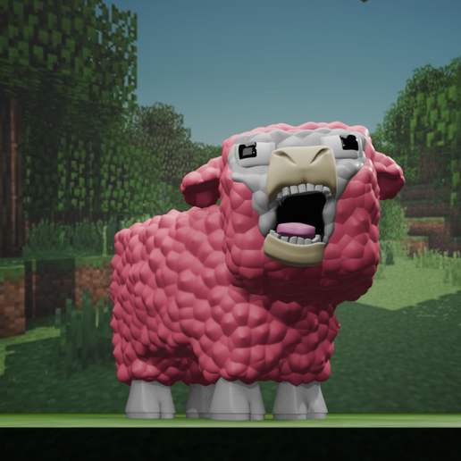 🎬 Minecraft Movie Pink Sheep - Minecraft Movie Pink Sheep・ STL File for ...