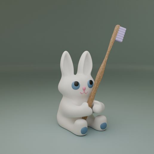 🐇 Cute Rabbit - Toothbrush Holder・ STL File for 3D printing・Cults