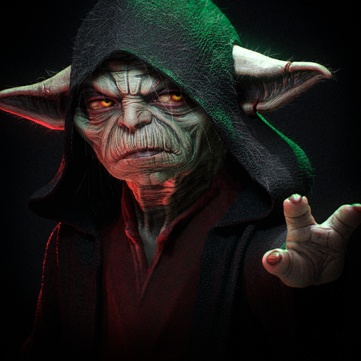 ⭐ Darth Yoda 3D Print・ 3D File for 3D printing・Cults