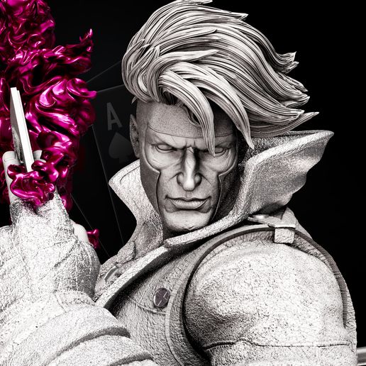 🗿 Wicked Marvel Gambit Sculpture: Tested and ready for 3d printing・ 3D ...