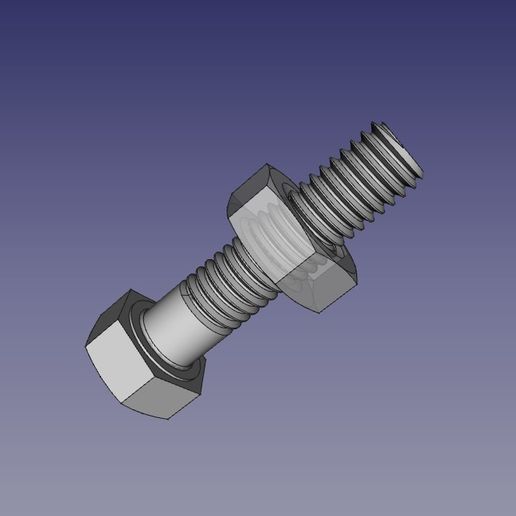 🔩 3D printable M5 Hex Screw and Nut・Free 3D File for ・Cults