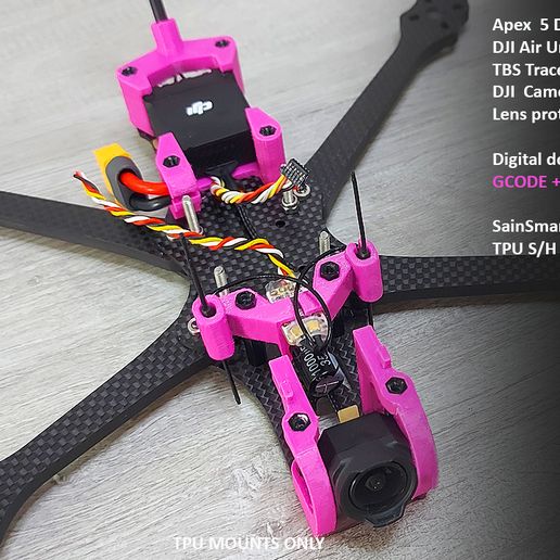 🖼️ Mr Steele Apex DC / 5 Frame Mounts DJI 03 Air Unit (Digital Download ...