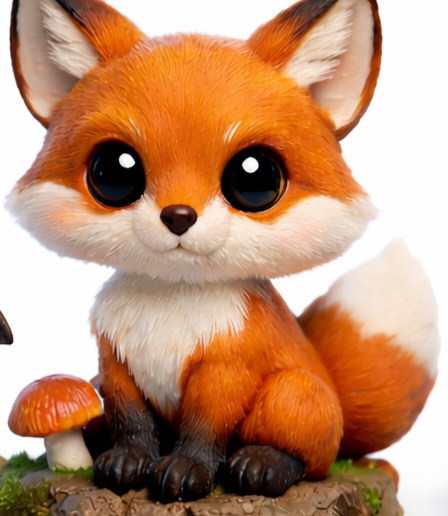 🦊 Ember Spirit: Artisan Fox Cub Sculpture - Forest Guardian Collectible ...