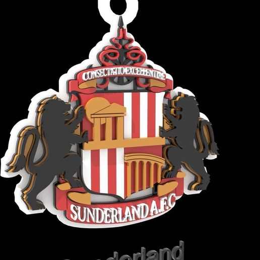 📛 Premier League Sunderland keychan badge printable and renderable・ 3D ...