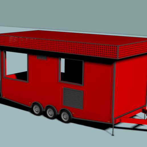 🚐 1:14 'Paybox Trailer' Funfair Model Token Booth・ 3D File for 3D ...