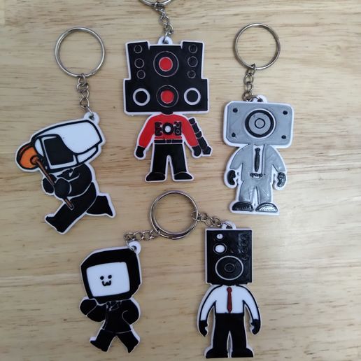 🚽 SKIBIDI TOILET KEYCHAIN PACK KEYCHAIN PACK KEYCHAINS・Archivo 3D para ...