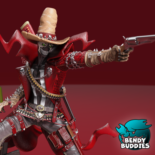 🏹 Gunslinger Spawn / Hellspawn / Wild West Comic Character / Demonic Hunter / Motorcycle ...