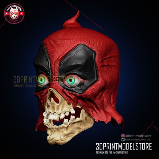 🧟 Headpool Mask - Deadpool Zombie Helmet - Marvel Cosplay・ 3D File for ...