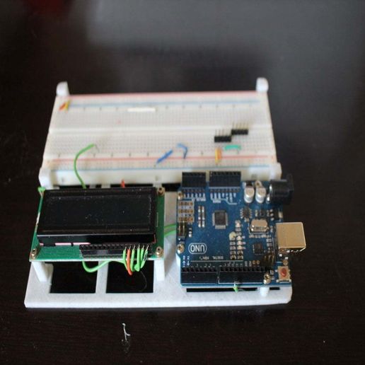 Free STL file Arduino Breadboard Holder - for LCD, Arduino Uno, and 830 ...