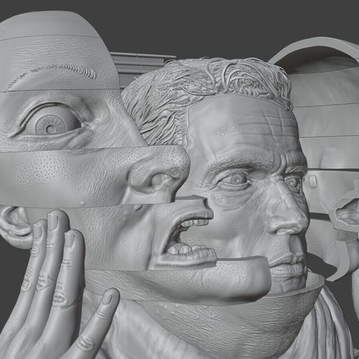 👤 High-Detail 1:1 Arnold Schwarzenegger Bust (Total Recall)・ 3D File ...