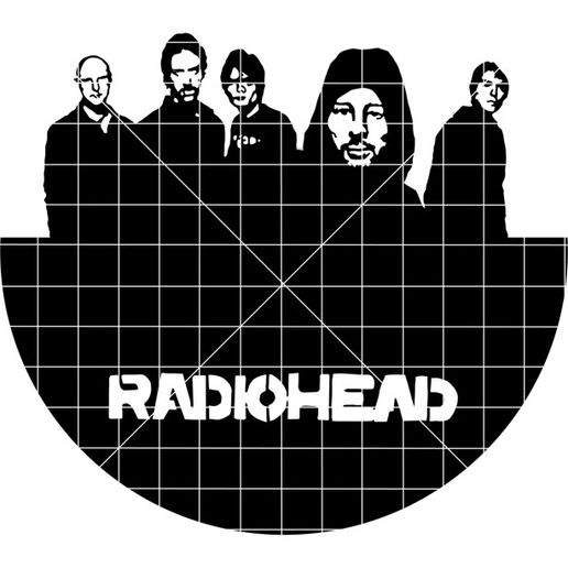 ⏺️ Radiohead for laser cutting on vinyl record DXF file・ DXF File for ...