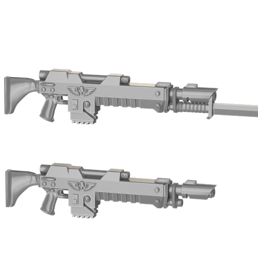 💂 Lasgun With Bayonet・ STL File for 3D printing・Cults