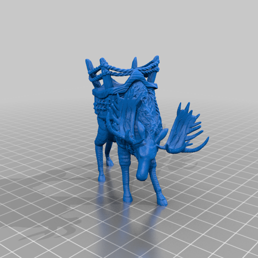🎲 War Moose - Tabletop Miniature・ STL File for ・Cults
