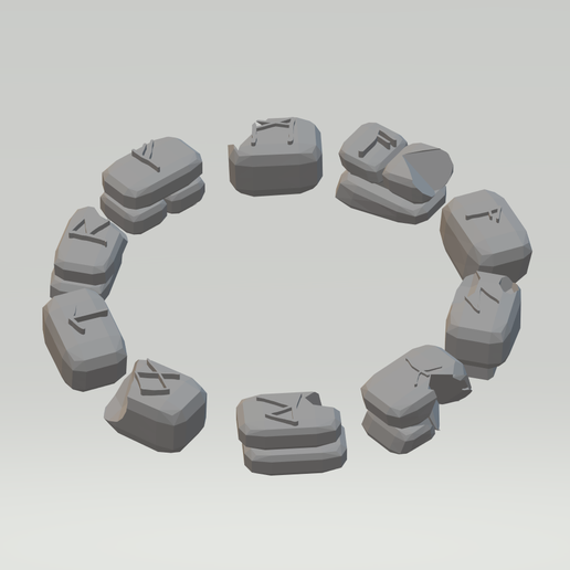🪄 Rune stones・Free STL File for ・Cults