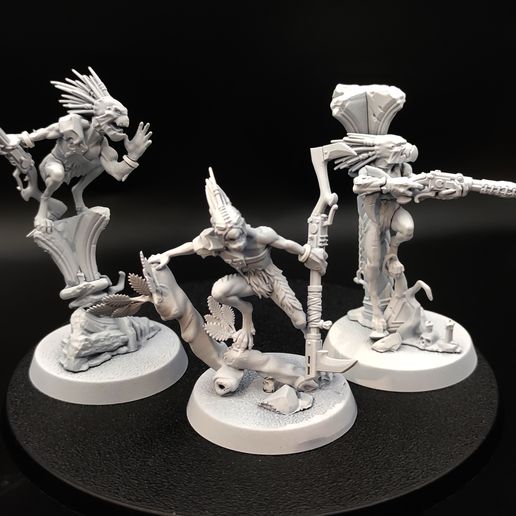 🦸 Kroot warrior native style ( 3 models )・ STL File for ・Cults