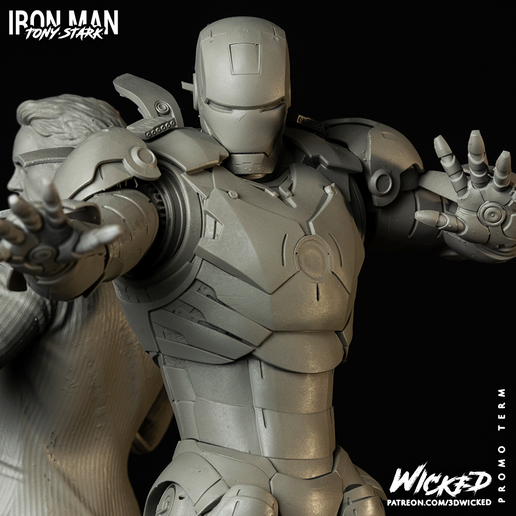 👨 Wicked Marvel Iron Man 2023 Sculpture: Tested and ready for 3d ...