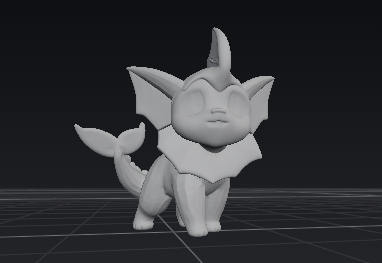 🐉 Vaporeon Chibi Cute・ STL File for 3D printing・Cults