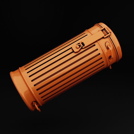 🪖 WW2 German Gasmask Container | Wehrmacht GM30 1/35 1/43 1/72・ STL File for 3D printing・Cults